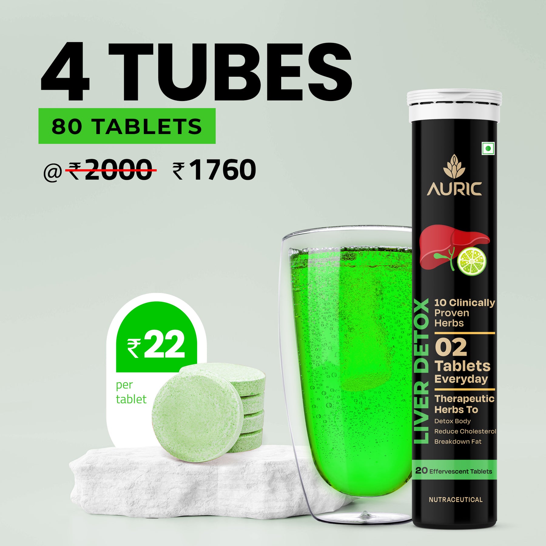 Buy Liver Detox Effervescent Tablet, Drop Fizz Drink Get 30% Off - Auric