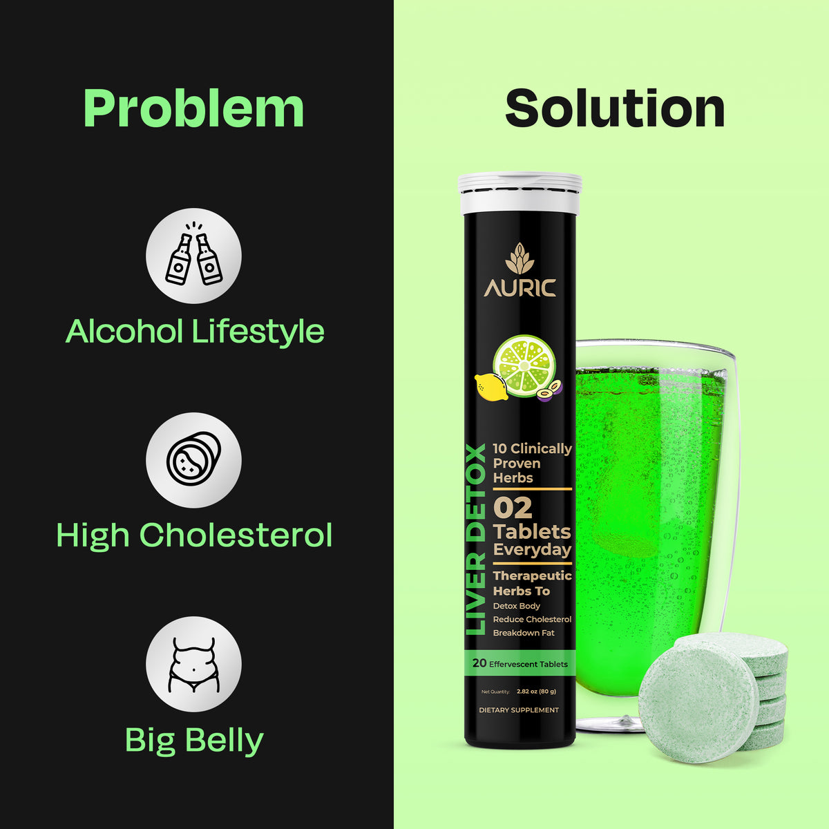 Buy Liver Detox Effervescent Tablet, Drop Fizz Drink Get 30% Off - Auric