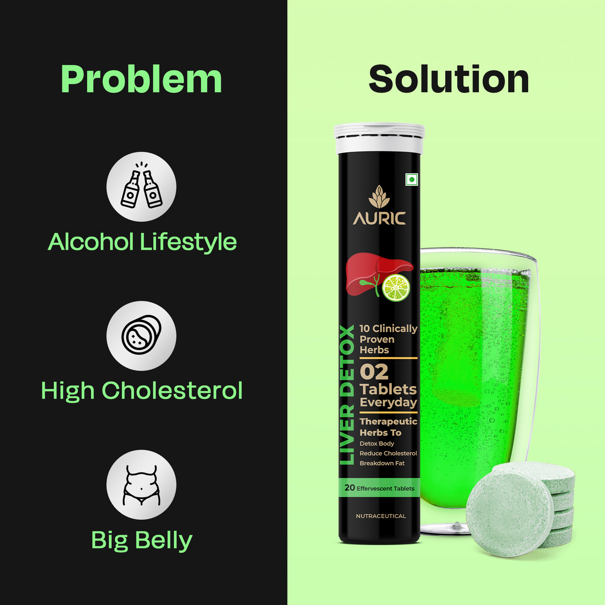 Buy Liver Detox Effervescent Tablet, Drop Fizz Drink Get 30% Off - Auric